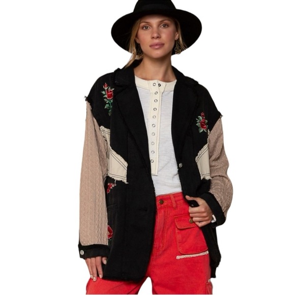Jackets & Coats | Womens Rose Distressed Blazer Nwt | Poshmark